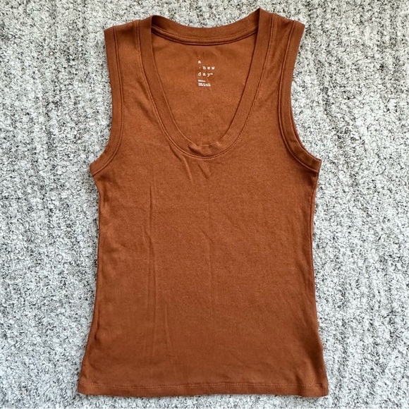a new day | Tops | Burnt Orange Ribbed Tank Top | Poshmark